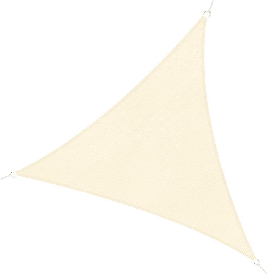 3x3x3m HDPE Triangle Sun Shade Sail for Outdoor Spaces, Cream/Ivory ...