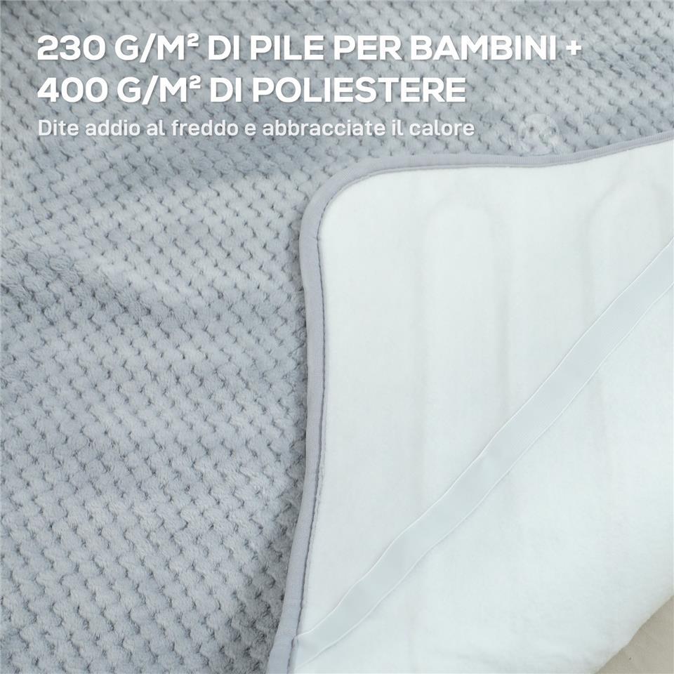 Electric Blanket 160x140 cm with 5 Heat Levels and 2 Remote Controls ...