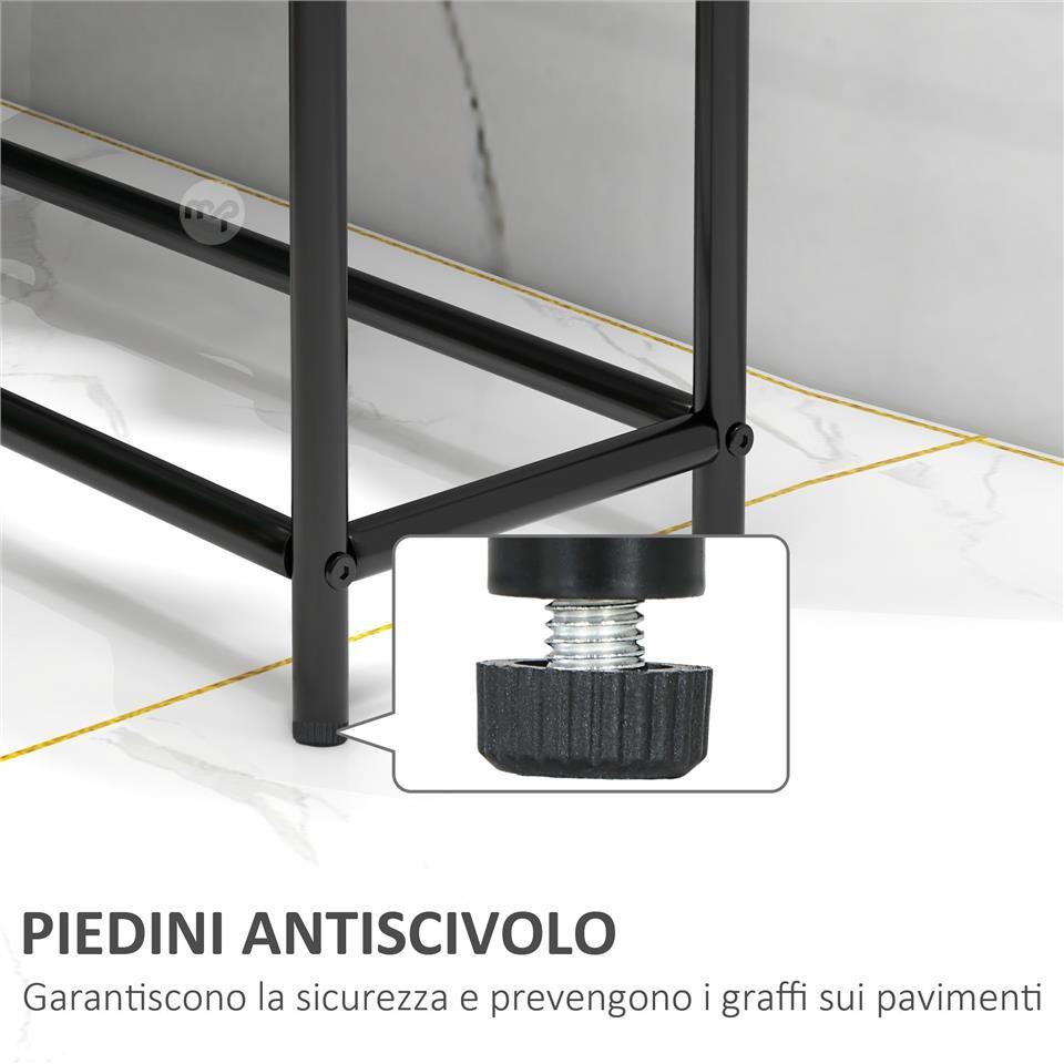 Freestanding 2-Arm Metal Towel Rack, 66x20x110 cm, Black | Maltapark