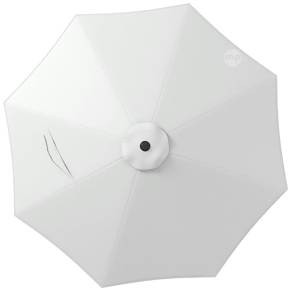 Umbrella Cover Ø295 cm in Water-Resistant White Polyester with Top Air ...