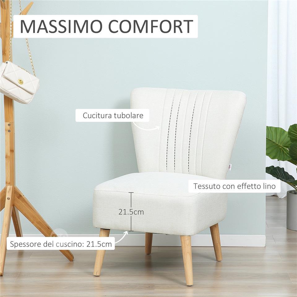 Padded armchair for living room and Nordic style room, chamber armchair ...