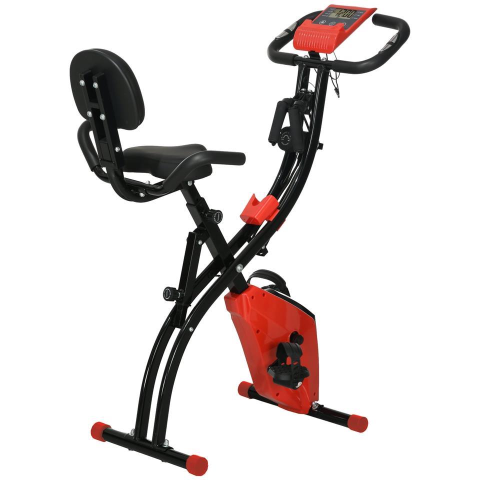 Folding Exercise Bike, 8 Level Adjustable Magnetic Resistance, Fitness ...