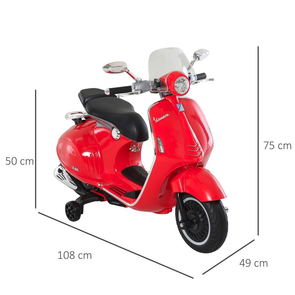 Officially Licensed Vespa Electric Ride-On Motorcycle for Kids, 2 ...