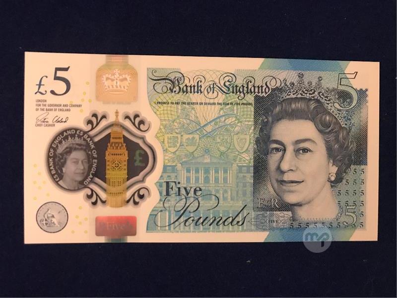 UK £5 * New British Polymer Five Pound Note - AK - Uncirculated | Maltapark
