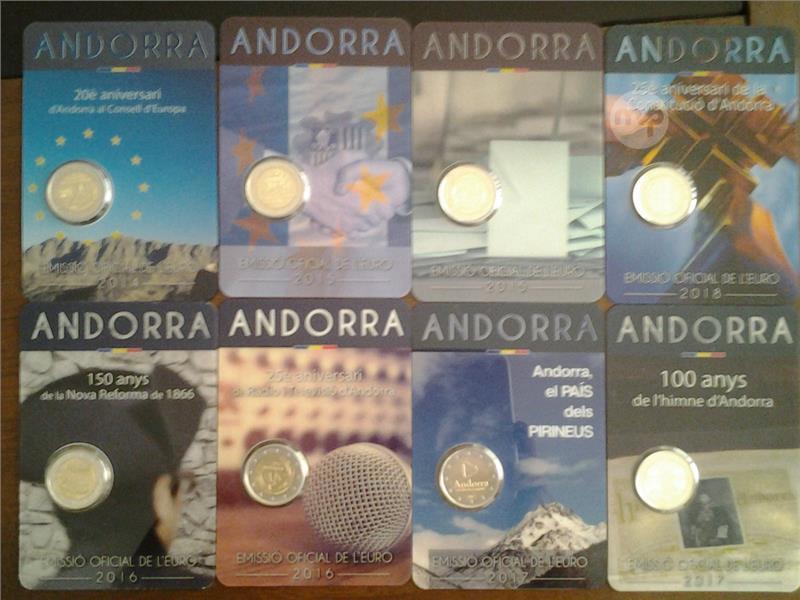 Andorra set of 8 coin cards | Maltapark