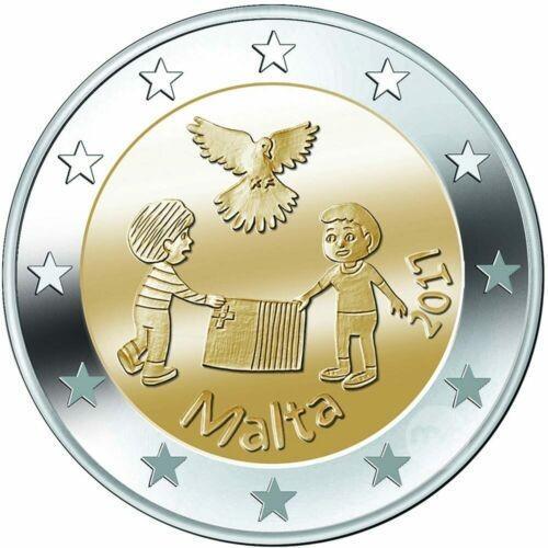 MALTA 2 EURO coin 2017 (Solidarity and peace) Commemorative coin ...