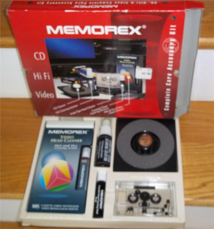 Vintage Memorex cd Hifi Video Complete Care Accessory Kit in box ...