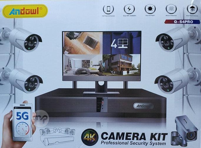 Andowl Q-S4Pro 4 Camera Wireless IP 4K CCTV Recording System with ...