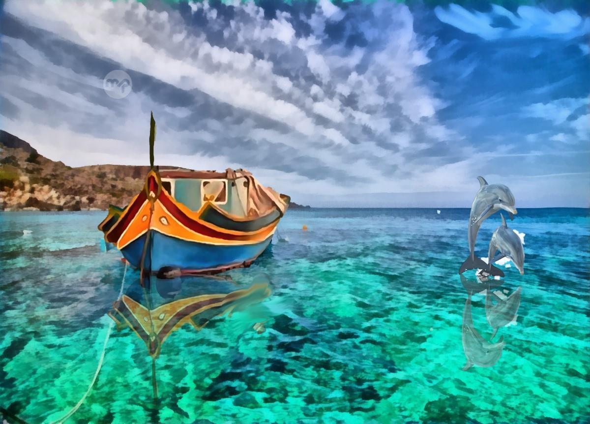 THE COLOURS OF GOZO ------- ORIGINAL HAND PAINTING OIL ON CANVAS 70X50 ...