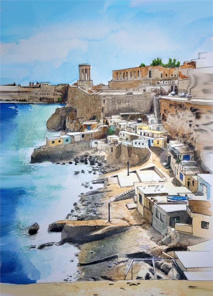 VALLETTA WAR BELL -------- ORIGINAL AHND PAINTING OIL ON CANVAS 70X50 ...