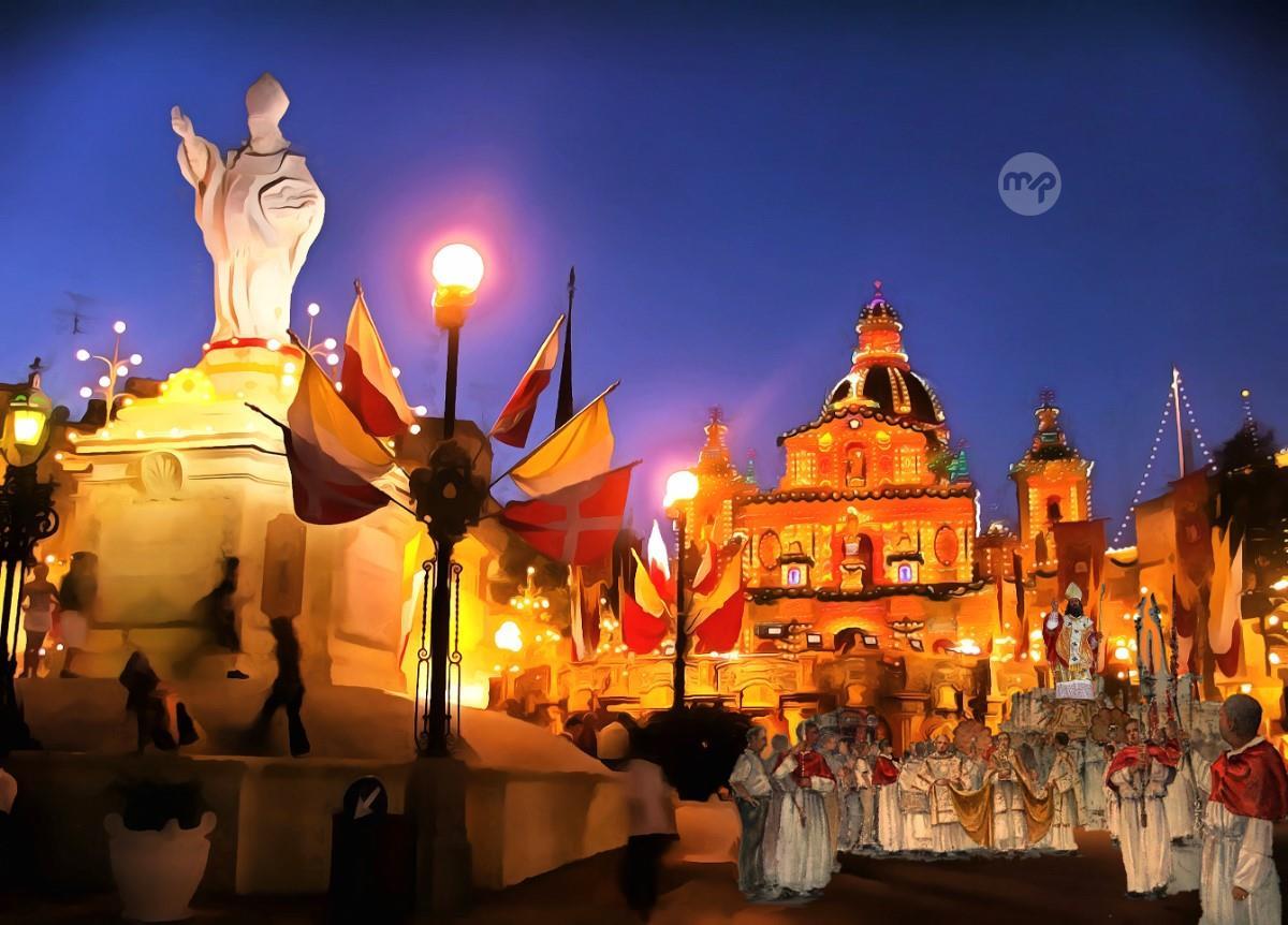 IL-FESTA TA'SIGGIEWI -------- ORIGINAL HAND PAINTING OIL ON CANVAS ...