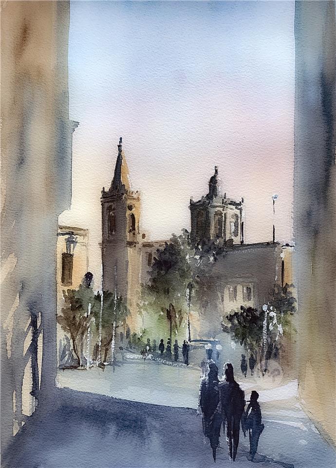 HAL BALZAN -------- ORIGINAL HAND PAINTING OIL ON CANVAS 70X50 | Maltapark