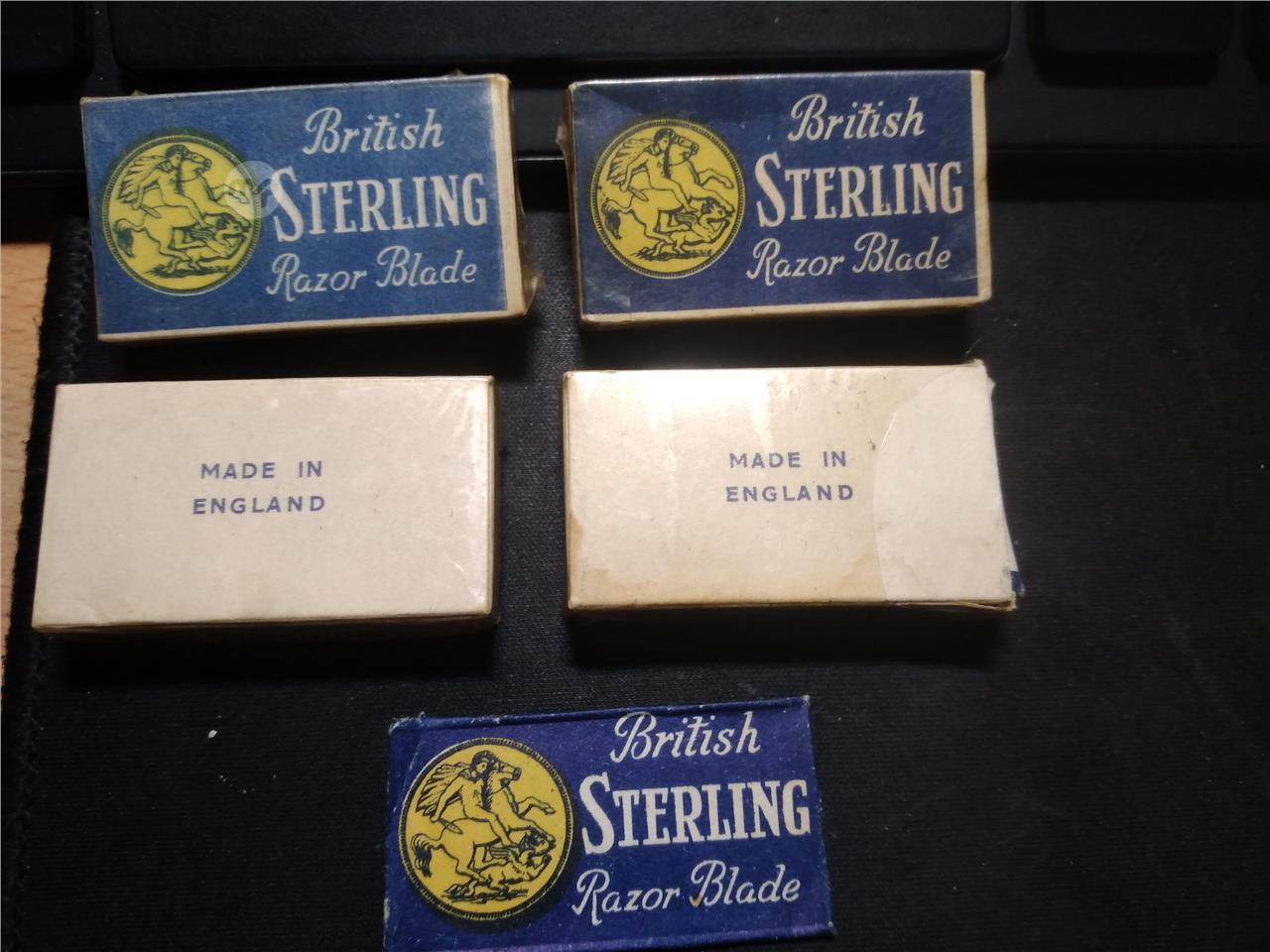 Vintage 4 British Sterling Razor Blade Sealed Packets | Maltapark