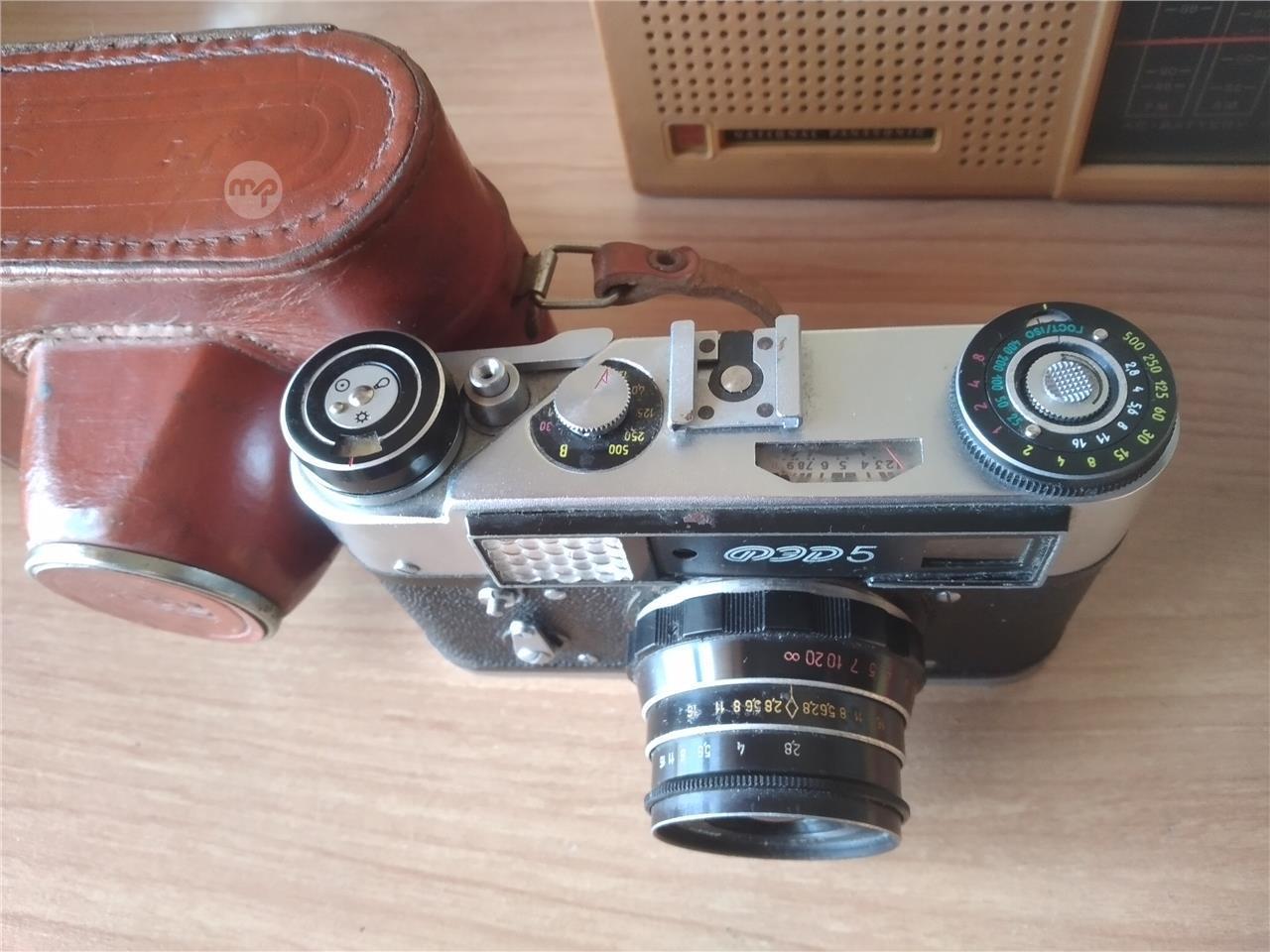 Vintage camera Soviet camera 35 mm "FED-5", film camera Retro camera ...