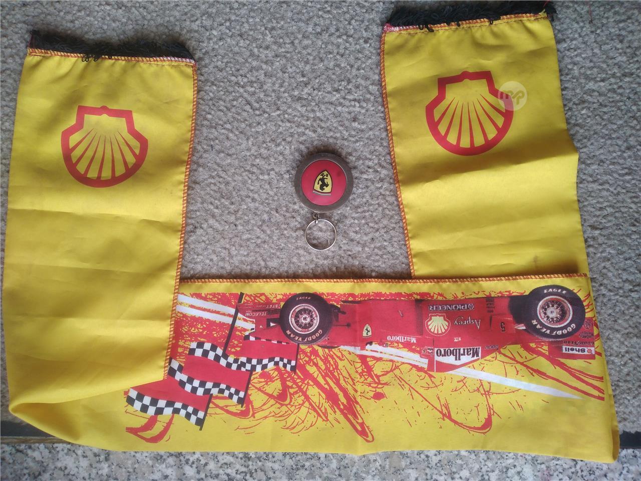 Vintage Rear Ferrari/ Shell, Auto Racing /keychain Scarf Shell gasoline ...