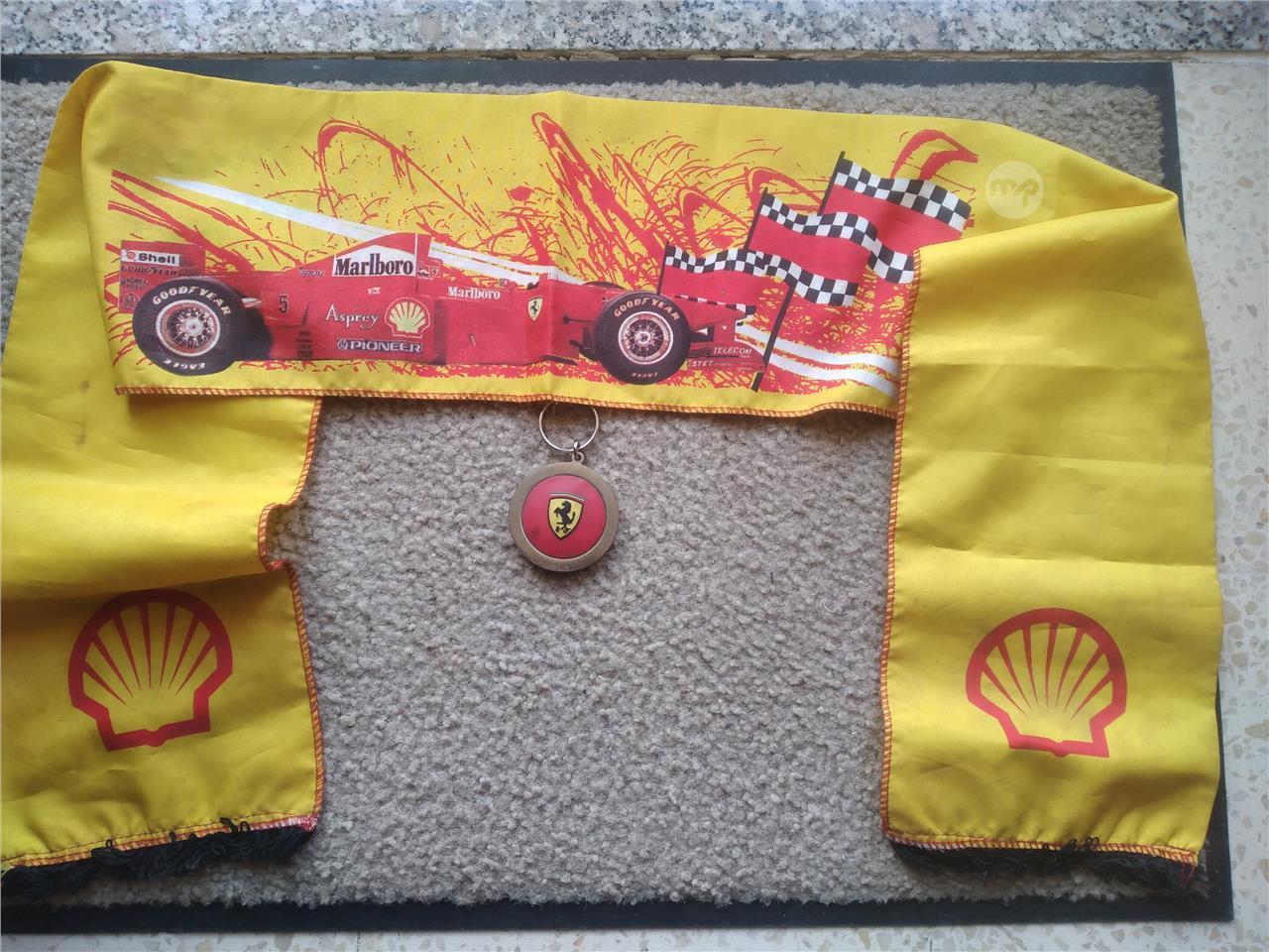 Vintage Rear Ferrari/ Shell, Auto Racing /keychain Scarf Shell gasoline ...