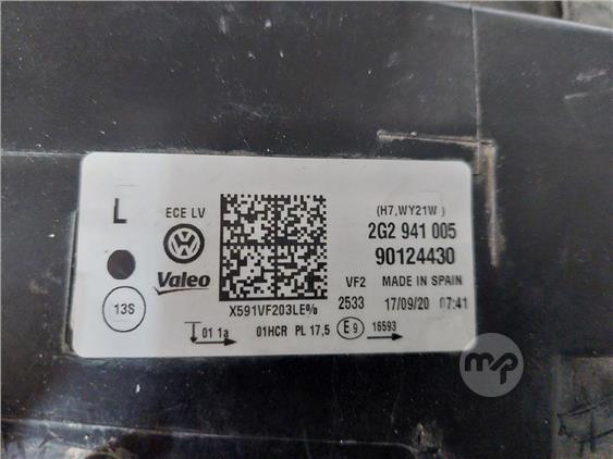 Front Left Halogen Headlight VW Polo 2018 Onwards 2G2941005 Genuine ...