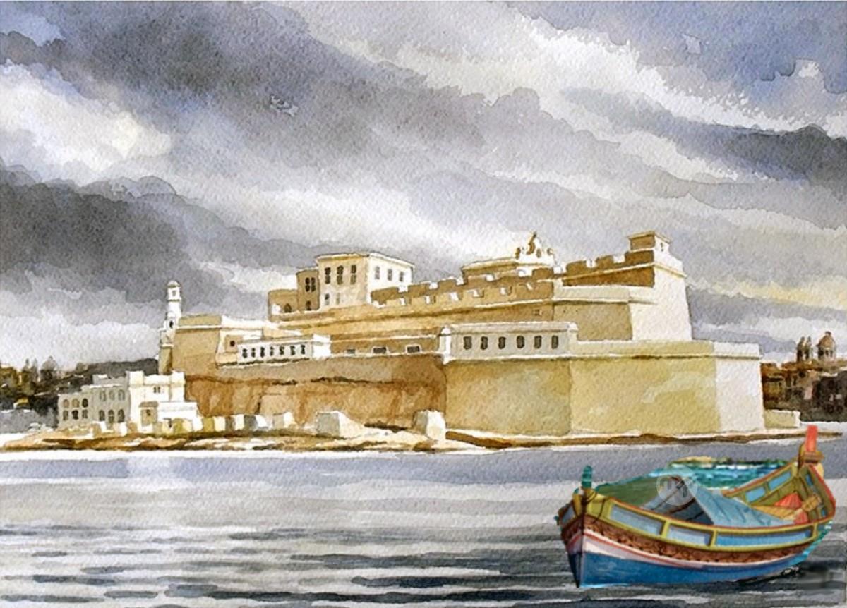 SANT ANGLU VALLETTA ------- ORIGINAL HAND PAINTING OIL ON CANVAS 70X50 ...