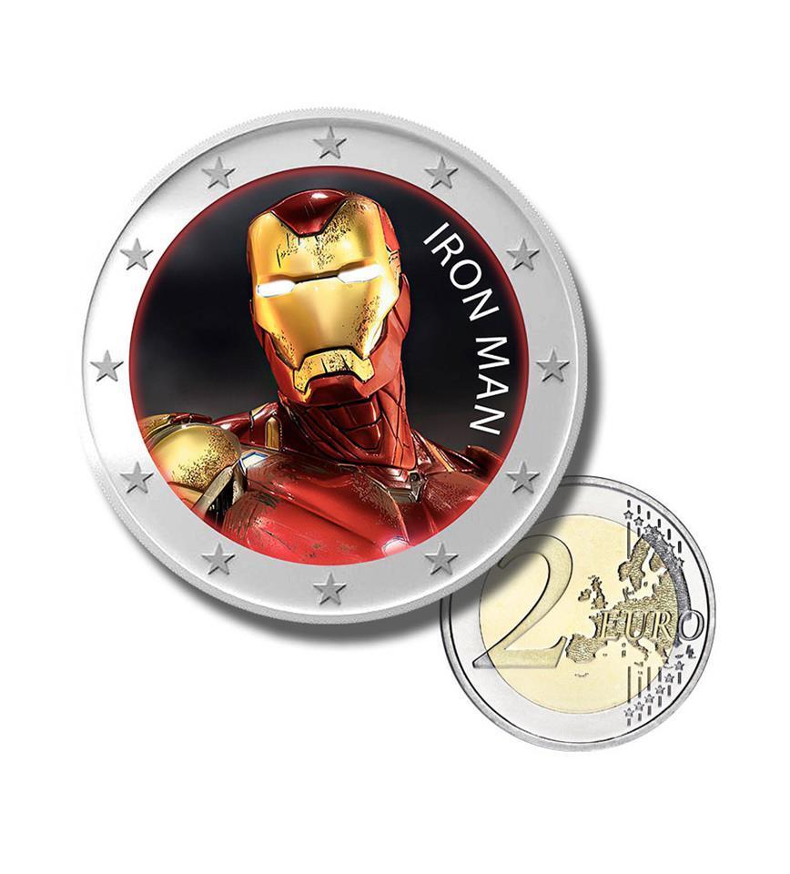 2 Euro Coloured Coin Superhero - Iron Man | Maltapark