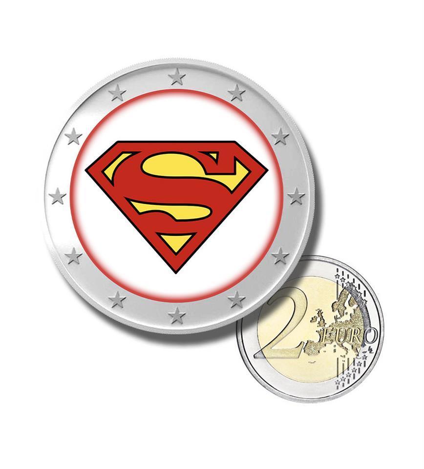 2 Euro Coloured Coin Superhero - Superman | Maltapark