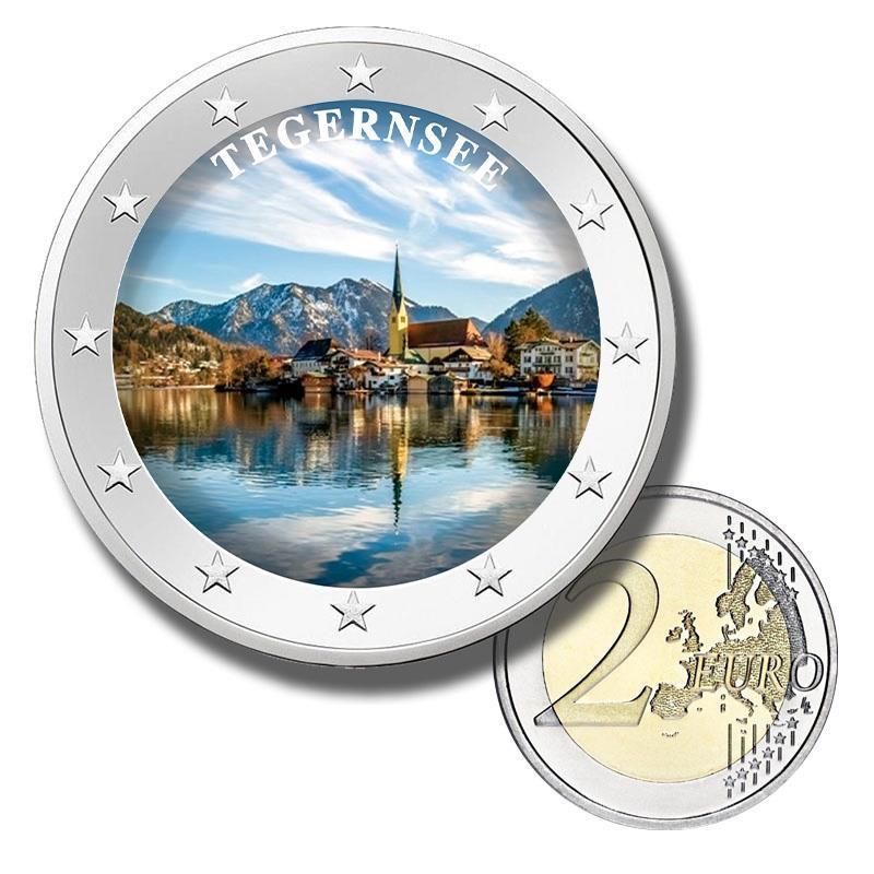 2 Euro Coloured Coin Alpine Lake - Tegernsee | Maltapark