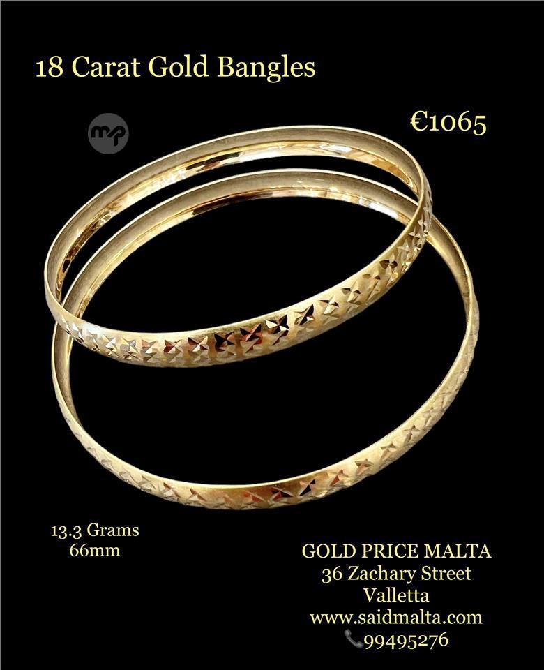 18 Carat Gold Bangles | Maltapark