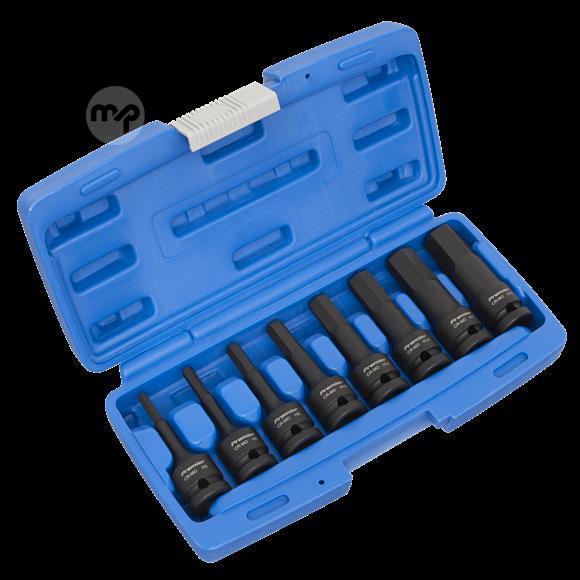 8pc 1/2"Sq Drive Hex Impact Socket Bit Set | Maltapark