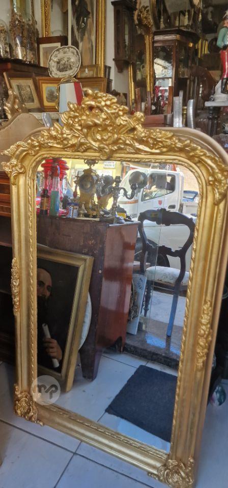 Pair Elegant Carved gilded mirrors . Measures 80 x 130 cms. Price of ...