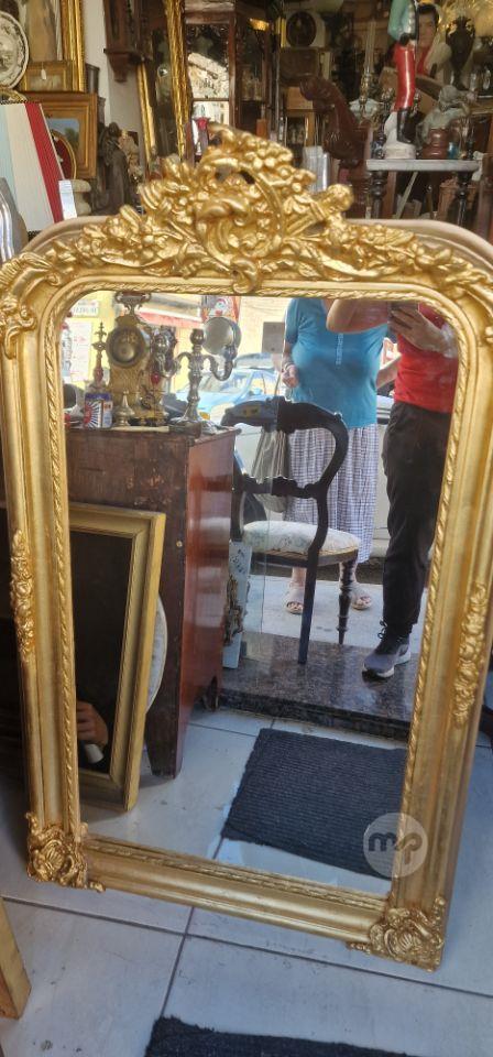 Pair Elegant Carved gilded mirrors . Measures 80 x 130 cms. Price of ...