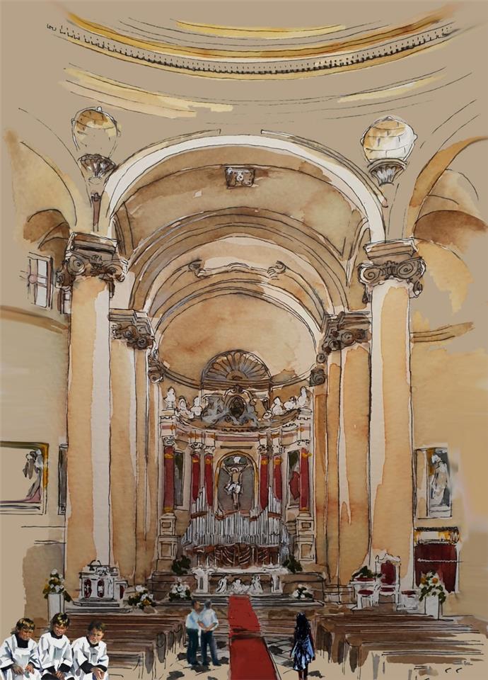 IL-KNISJA TA' XEWKIJA GOZO ---- ORIGINAL HAND PAINTING OIL ON CANVAS ...