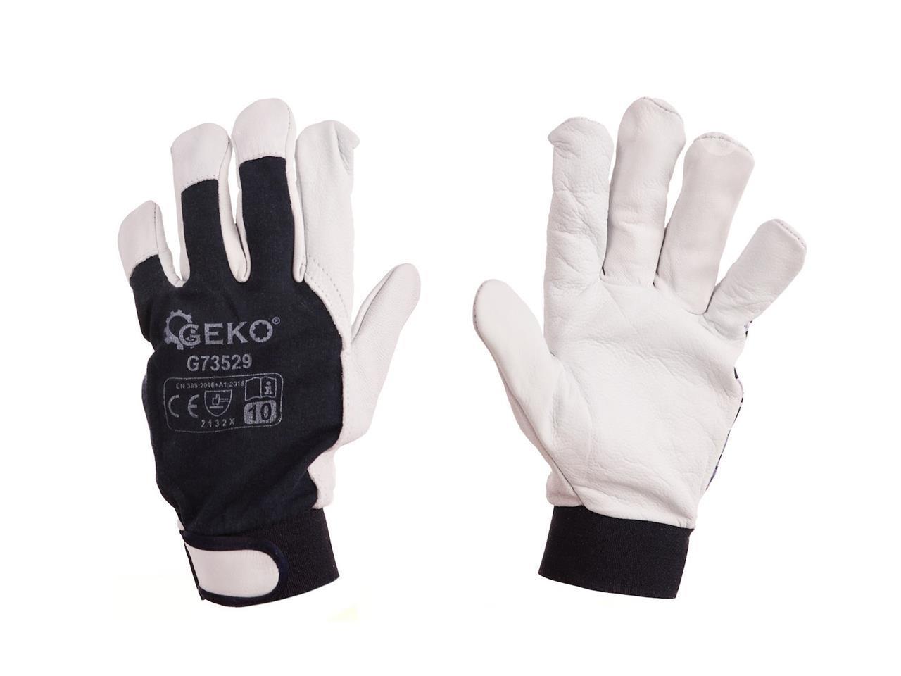Leather Assembly Work Gloves, Goat Leather - Velcro, Size 10 G73529 ...